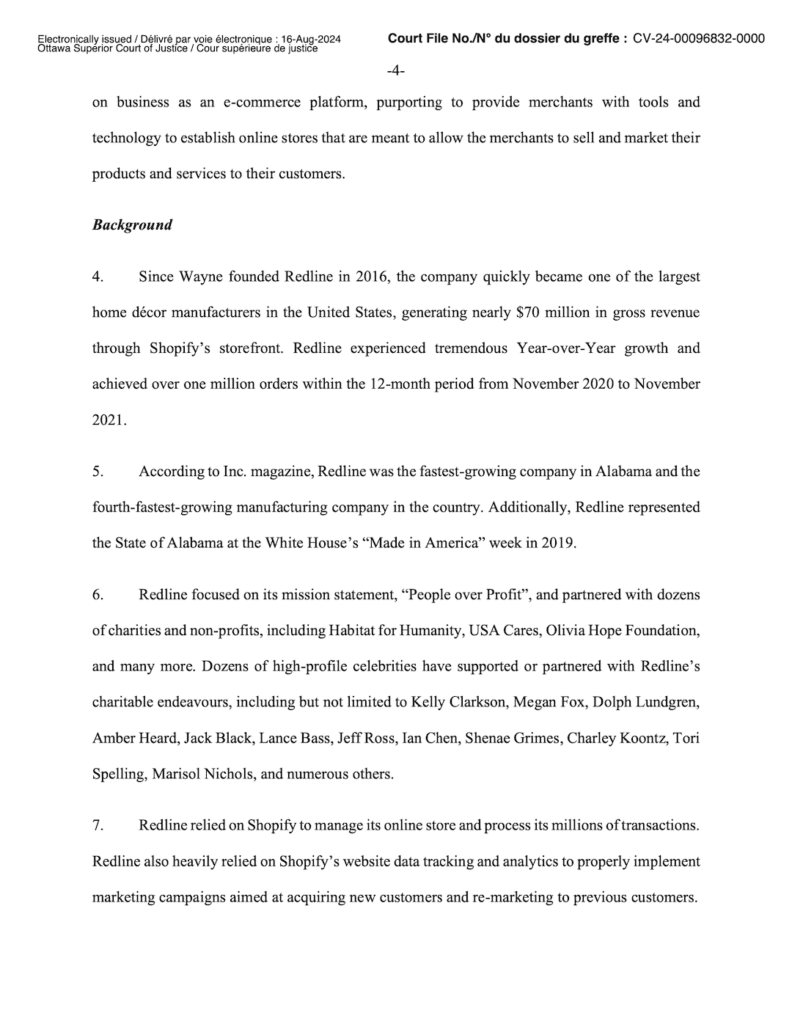 Redline Steel vs. Shopify: A $60 Million Lawsuit Unveils Allegations of ...